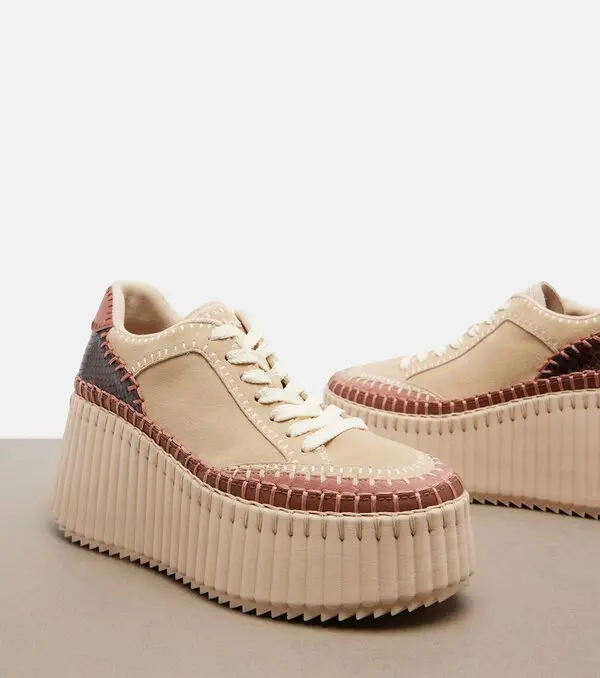 Chloé Nama Suede Platform Sneakers