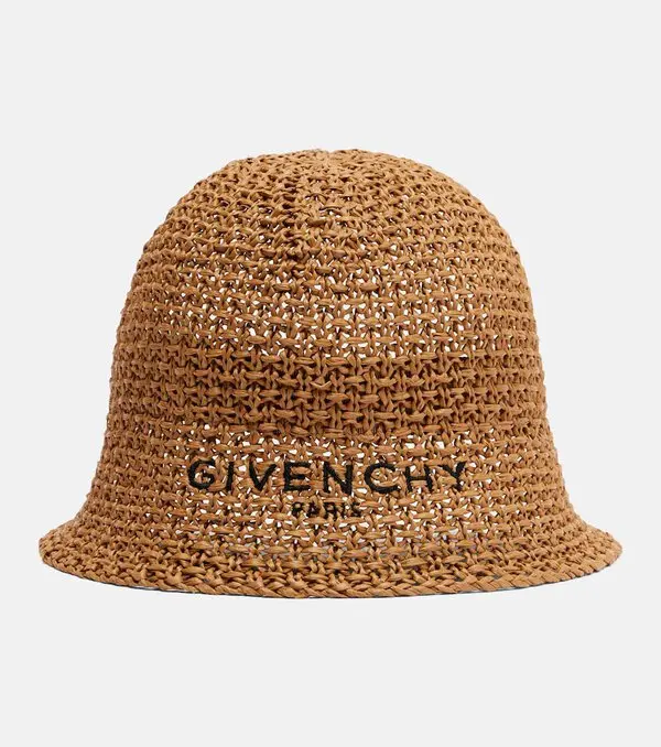 Givenchy Logo Woven Cotton-blend Bucket Hat - Beige