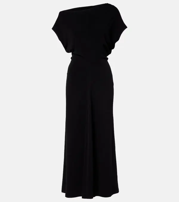 Vince One-shoulder Midi Dress - Black