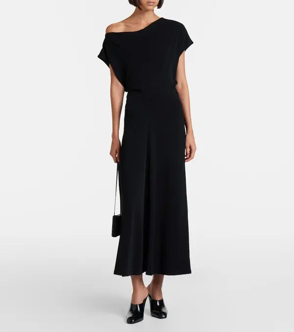 Vince Draped One-shoulder Midi Dress