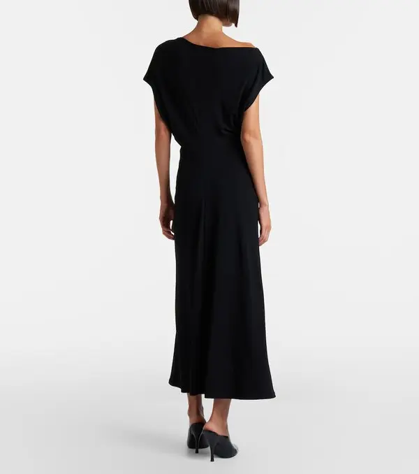 Vince Draped One-shoulder Midi Dress