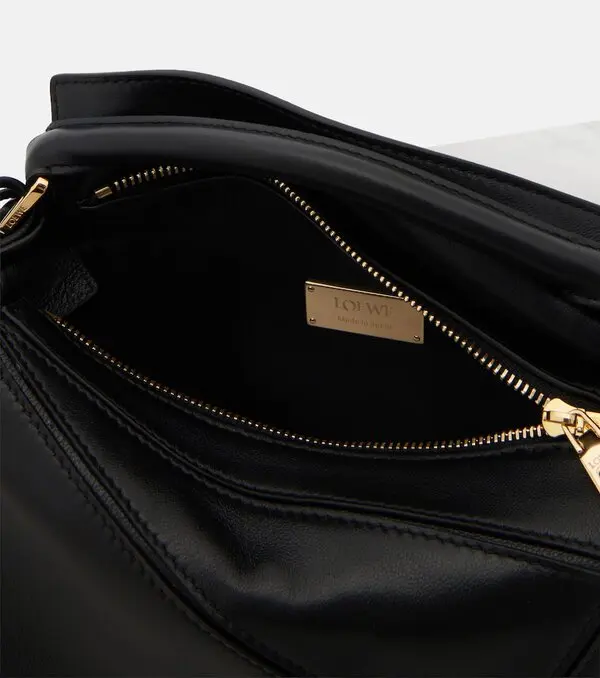 Loewe Featherlight Puzzle Mini Top-handle Bag - Black
