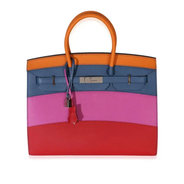 Hermès Birkin 35 Sellier Epsom Leather Bag - Multicolor