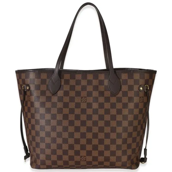 LOUIS VUITTON Damier Ebene Canvas Neverfull Mm Tote Bag - Brown
