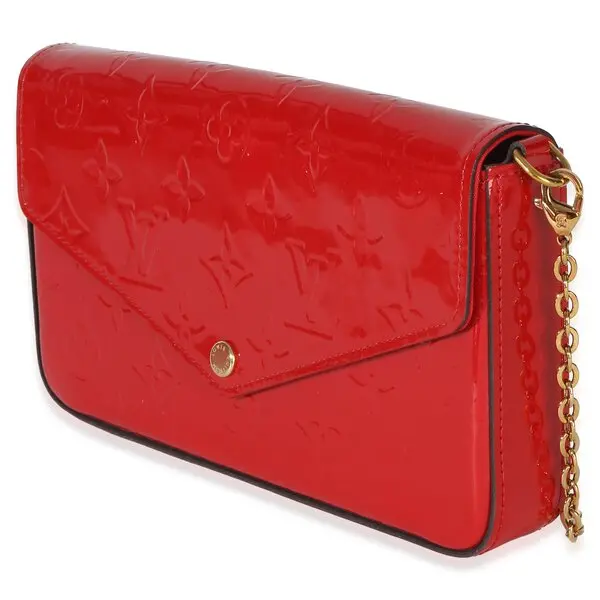 LOUIS VUITTON Monogram Vernis Felicie Pochette - Red
