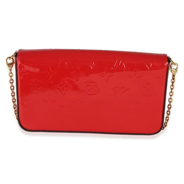LOUIS VUITTON Monogram Vernis Felicie Pochette - Red
