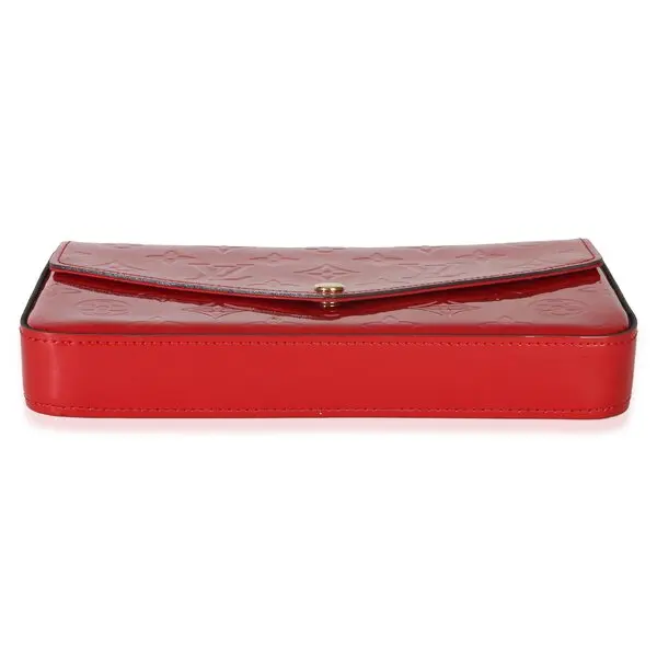 LOUIS VUITTON Monogram Vernis Felicie Pochette - Red