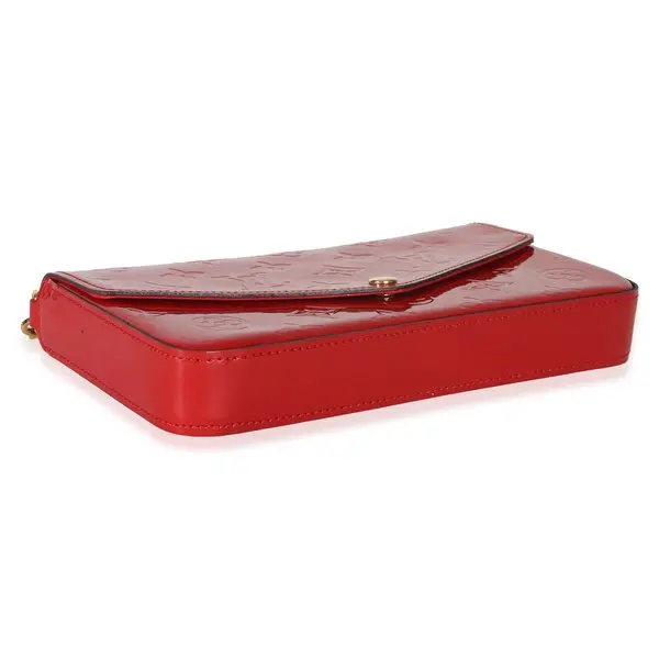 LOUIS VUITTON Monogram Vernis Felicie Pochette - Red