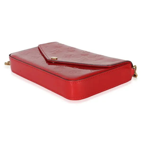 LOUIS VUITTON Monogram Vernis Felicie Pochette - Red