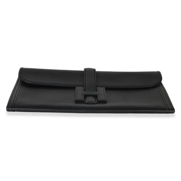 Hermès Evercolor Jige Elan 29 Clutch - Black