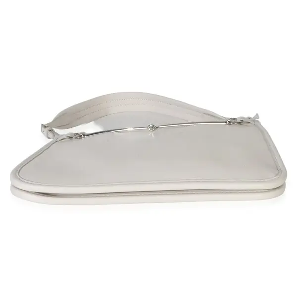 Gucci Calfskin Horsebit Slim Shoulder Bag - White