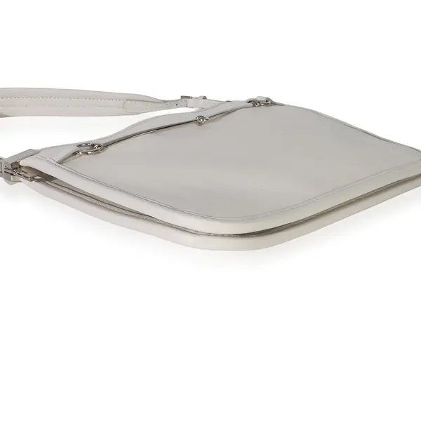 Gucci Calfskin Horsebit Slim Shoulder Bag - White