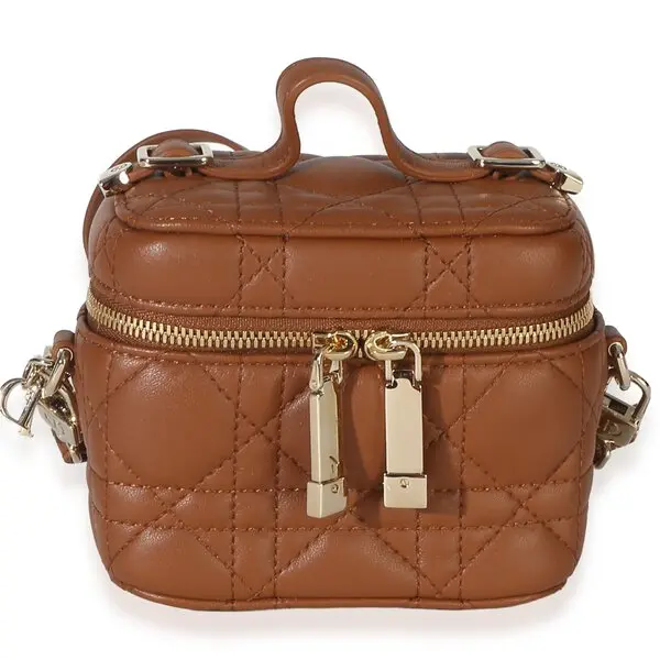 Dior Lambskin Micro Lady Vanity Case - Brown