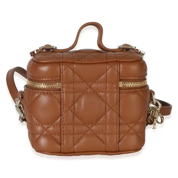 Dior Lambskin Micro Lady Vanity Case - Brown