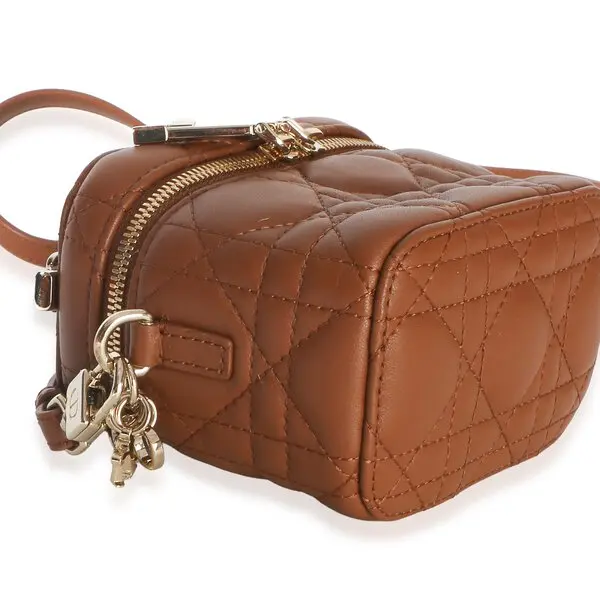 Dior Lambskin Micro Lady Vanity Case - Brown