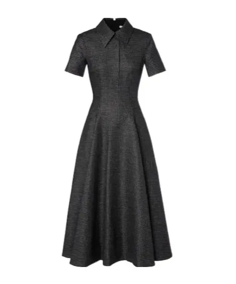 EMILIA WICKSTEAD Jody Houndstooth Wool-blend Midi Dress