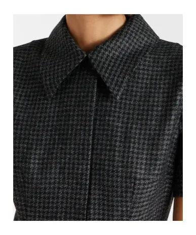 EMILIA WICKSTEAD Jody Houndstooth Wool-blend Midi Dress