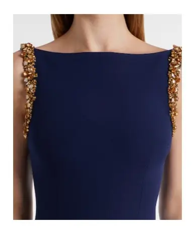 SAFIYAA LONDON Sloane Embellished Crepe Gown