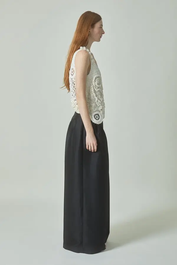 HEIRLOME Condesa Trousers In Shantung - Black