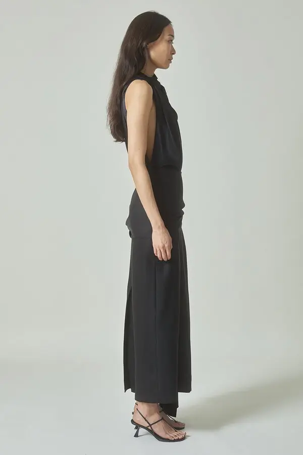 HEIRLOME Helena Midi Skirt In Italian Silk Twill With Versatile Sash