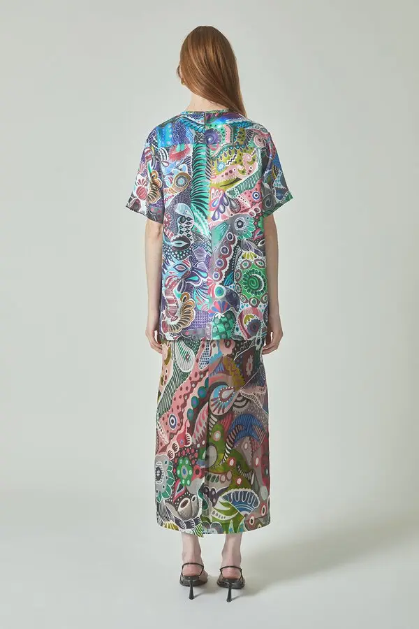 HEIRLOME Irene Skirt In A. Vazquez Print