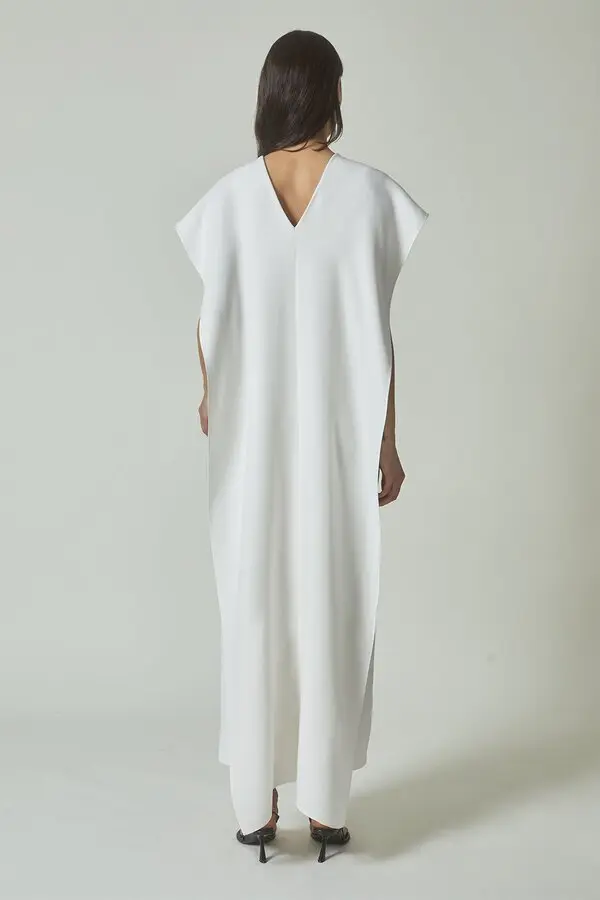 HEIRLOME Bibi Silk Crepe Midi Dress With Cape Effect