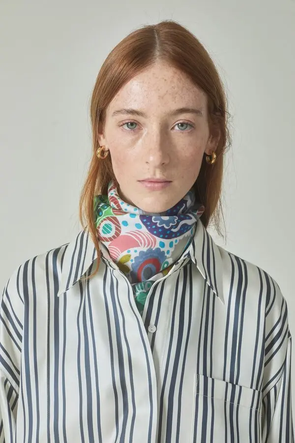 HEIRLOME Francis Stripe Silk Twill Shirt