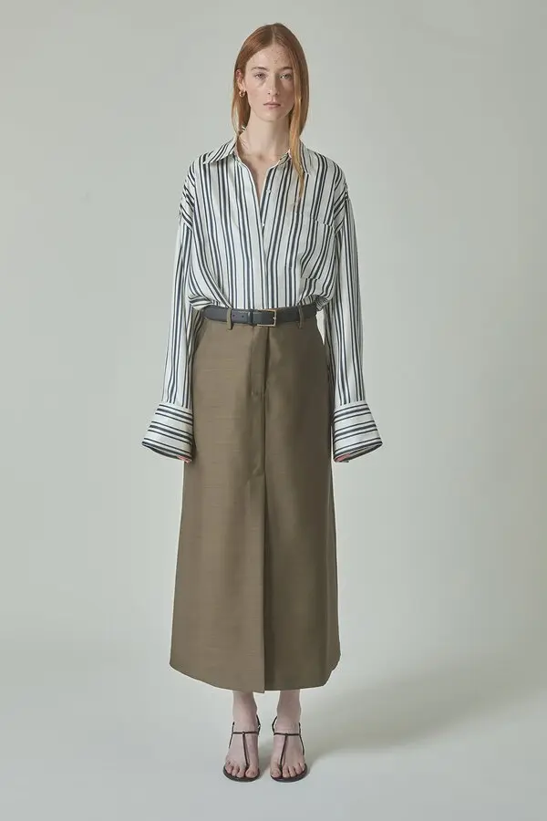 HEIRLOME Francis Stripe Silk Twill Shirt
