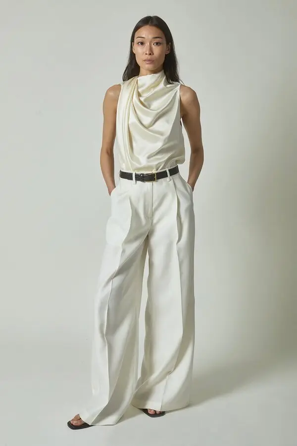 HEIRLOME Laurence Pleated Wide-leg Trousers