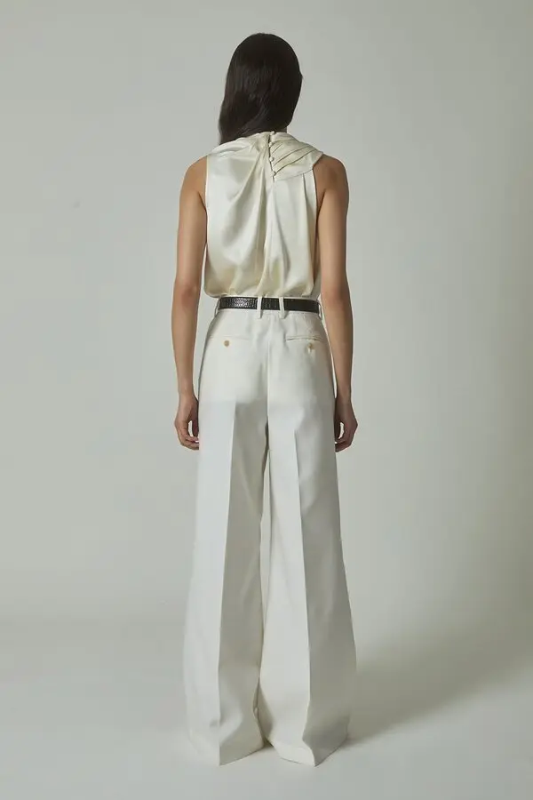 HEIRLOME Laurence Pleated Wide-leg Trousers