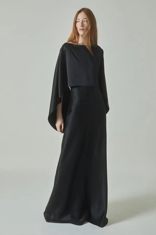 HEIRLOME Anna Dress In Double-face Silk Satin - Black