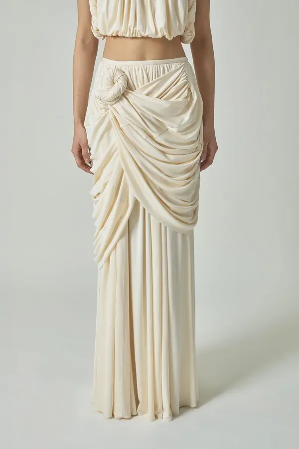 HEIRLOME Effie Maxi Skirt - Bone