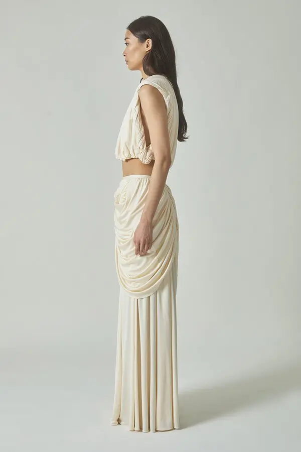 HEIRLOME Effie Maxi Skirt - Bone