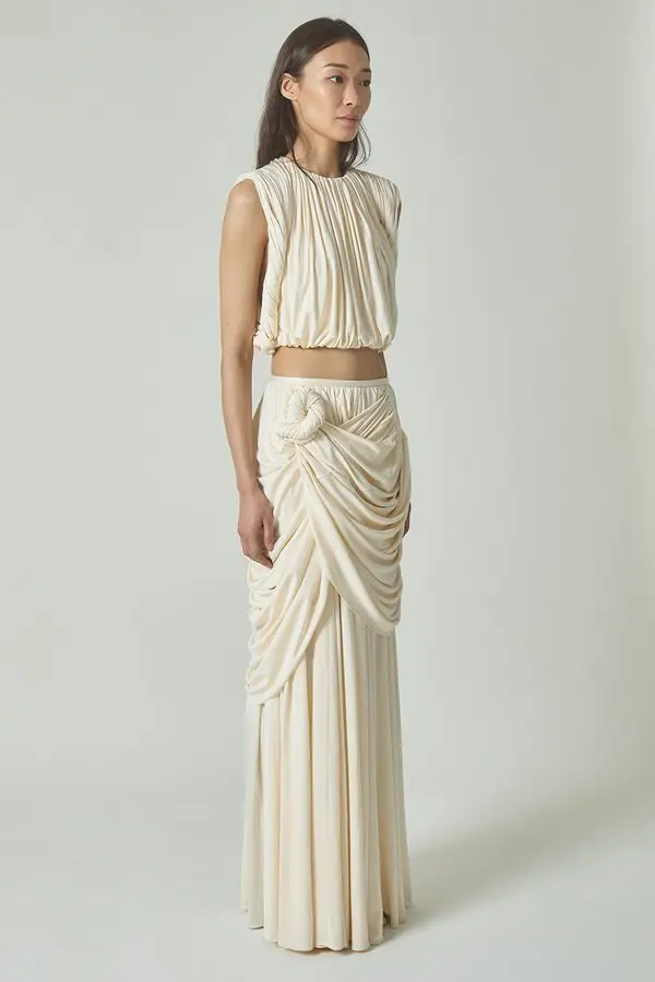 HEIRLOME Effie Maxi Skirt - Bone