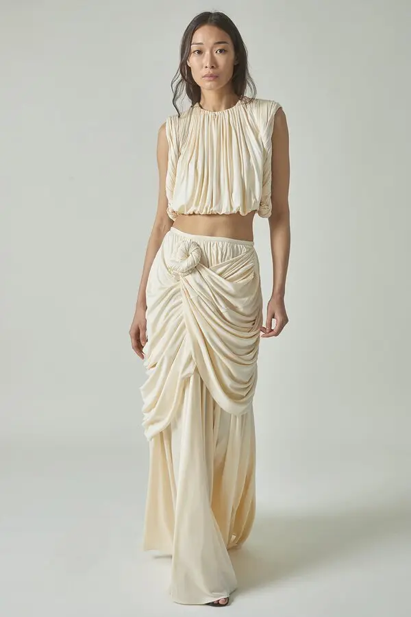 HEIRLOME Effie Maxi Skirt - Bone
