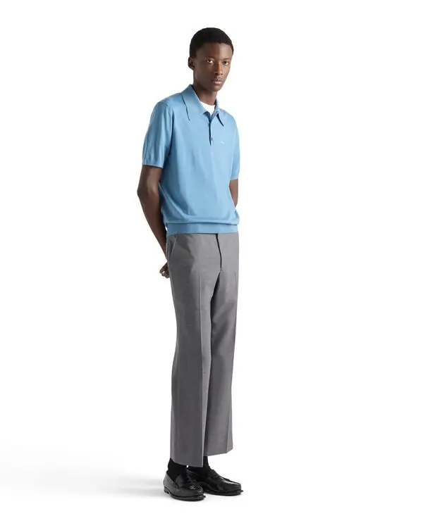 Prada Superfine Wool Polo Shirt