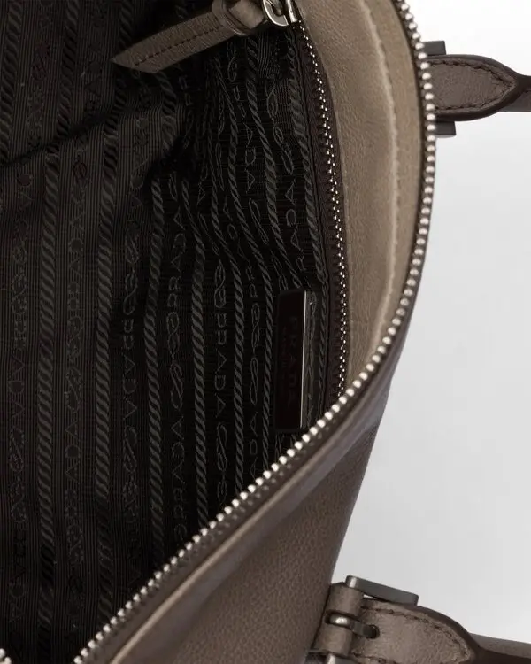 Prada Bonnie Medium Antiqued Leather Tote Bag - Grey