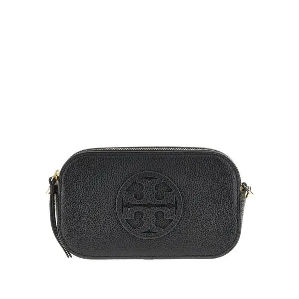 Tory Burch Grained Leather Mini Crossbody Bag - Black