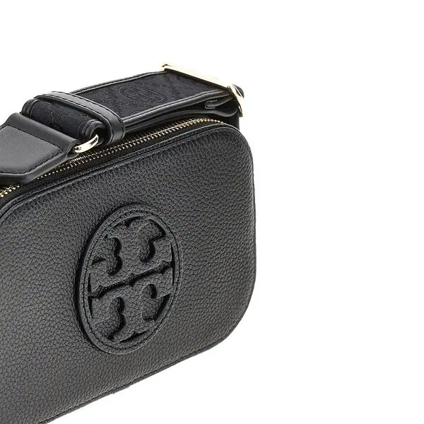 Tory Burch Grained Leather Mini Crossbody Bag - Black