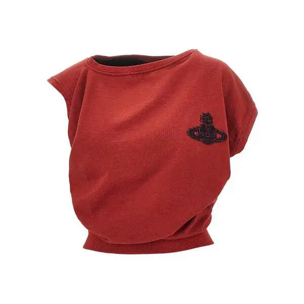 VIVIENNE WESTWOOD Asymmetrical Draped French Terry Top