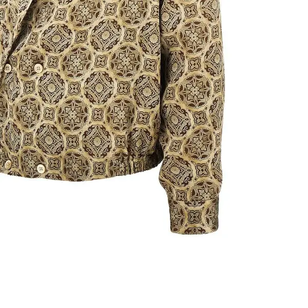 Emporio Armani Printed Satin Double-breasted Shirt