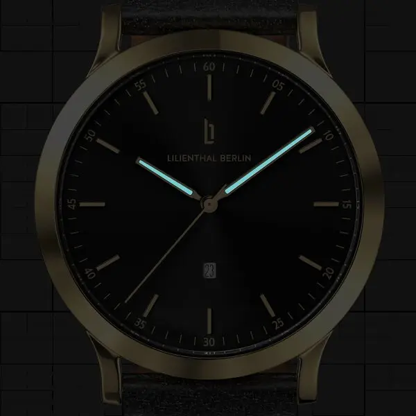 Lilienthal Berlin Huxley Gold Leather Strap Watch