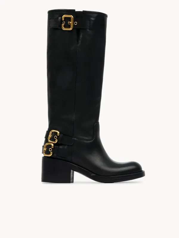 Chloé Dakota Knee-high Buckled Boots - Black