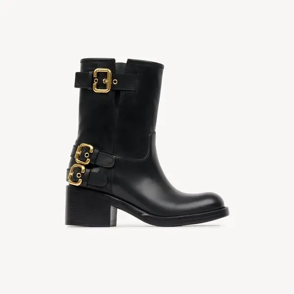 Chloé Dakota Ankle Boots With Buckle Detailing - Black