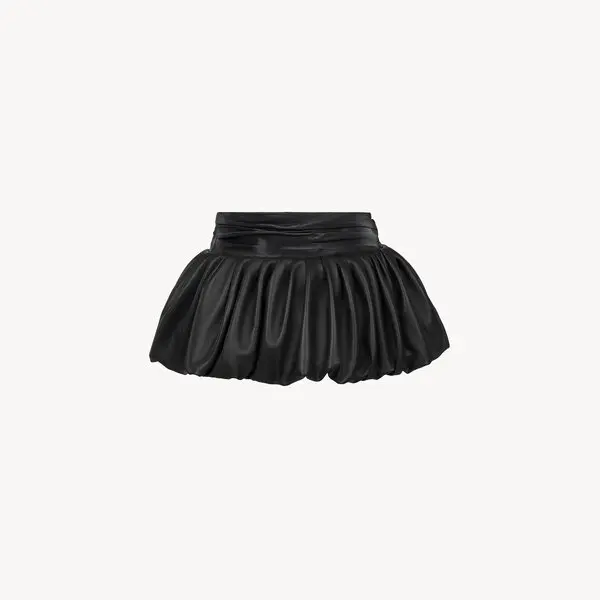 Chloé Peplum Belt In Leather - Black