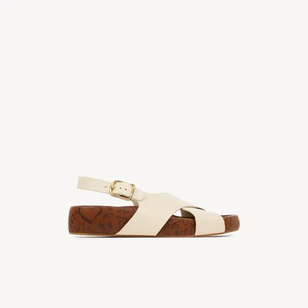 Chloé Maxime Flatform Sandals - Soft Ivory