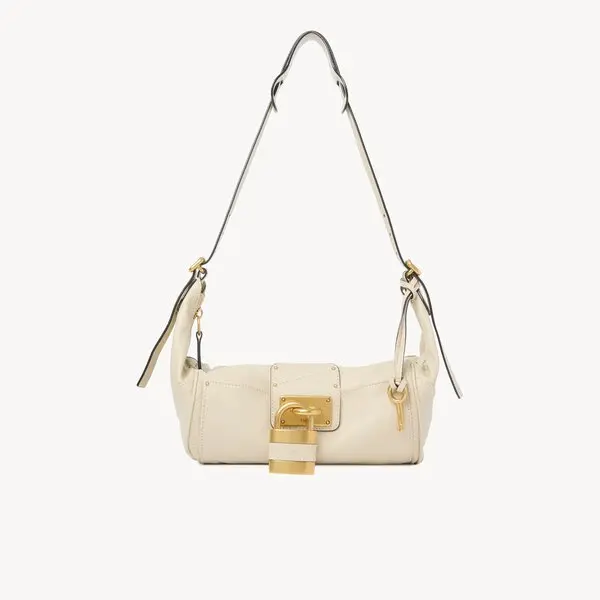 Chloé Paddington Crossbody Bag In Grained Leather - Cloudy Cream