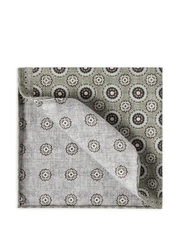 Brunello Cucinelli Sciarpa In Seta "pocket Square - Gray