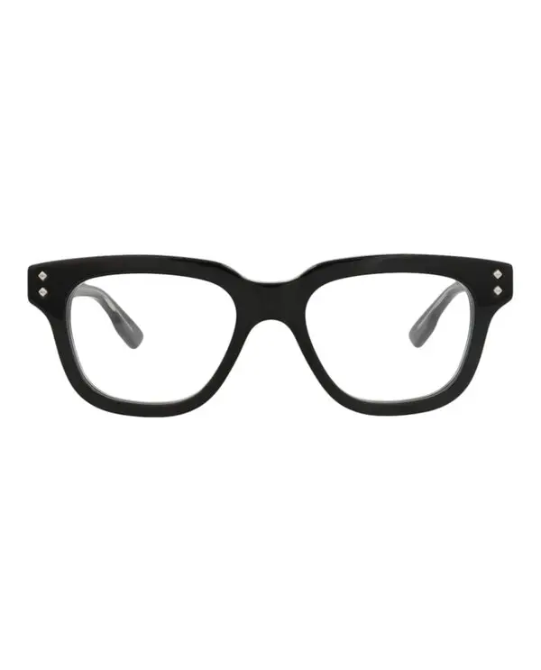 Gucci Squareframe Acetate Optical Frames Black Black Transparent