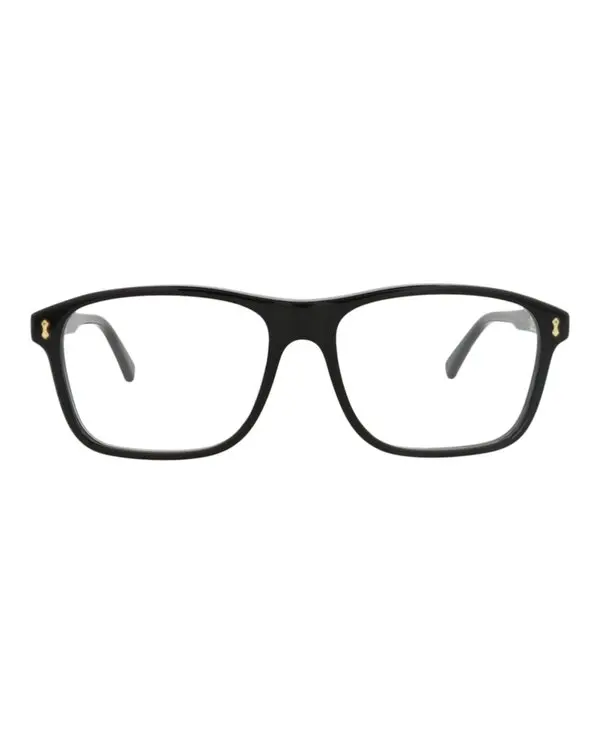 Gucci Squareframe Acetate Optical Frames Black Black Transparent